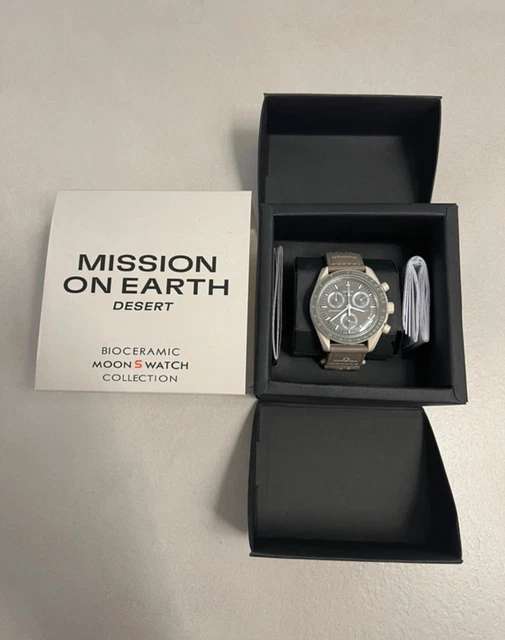 OMEGA X SWATCH Moonswatch Mission To Earth DESERT Watch - With Box EUR ...