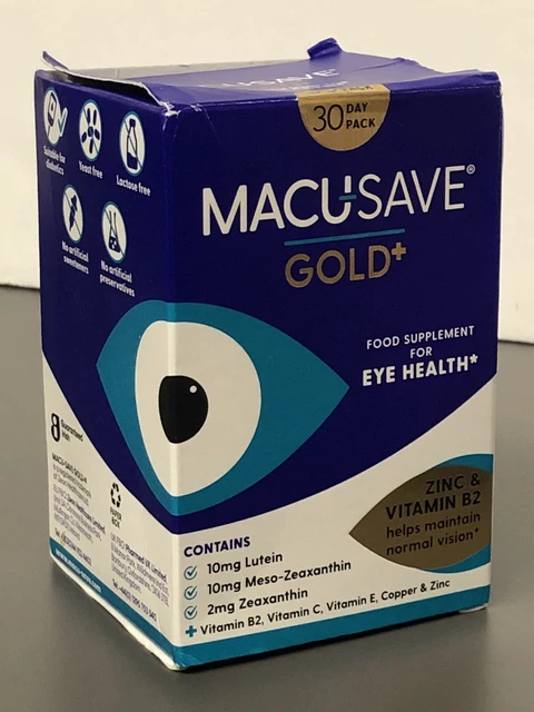 MACUSAVE GOLD+ FOOD Supplement - BRAND NEW. EXP:04/2026. FREE UK POST ...