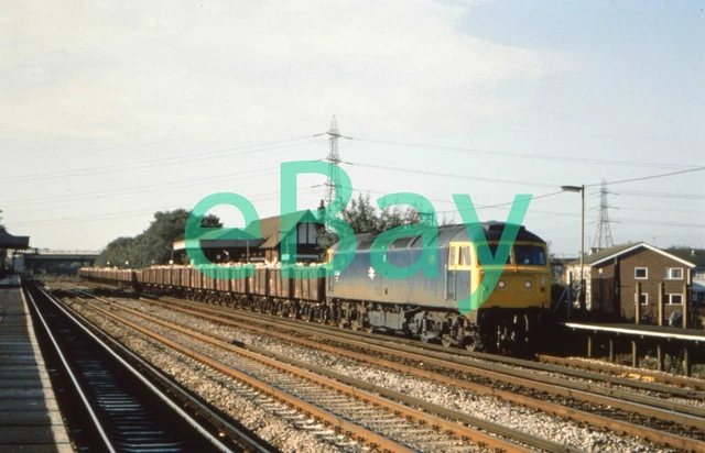 35MM RAILWAY SLIDE of Class 47 47029 @ Byfleet and New Haw £4.99 ...