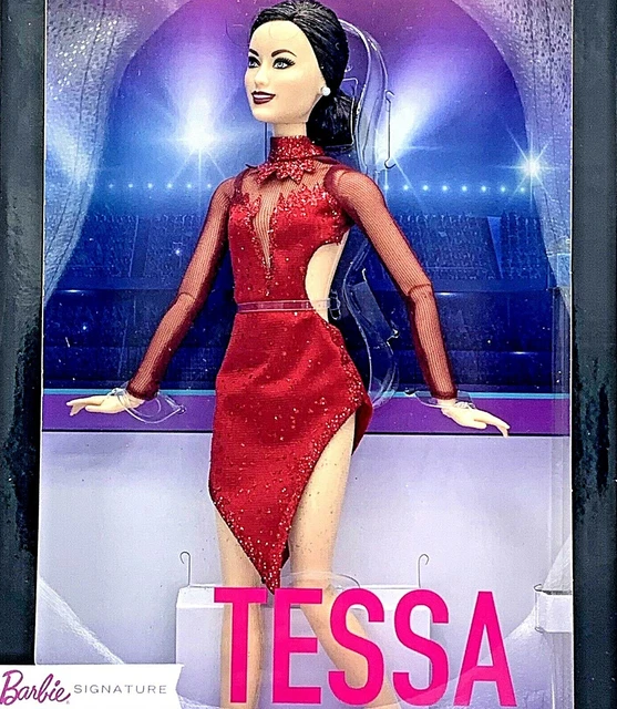 TOYS R US Olympics Mattel Barbie Signature Tessa Virtue Figure Skating ...