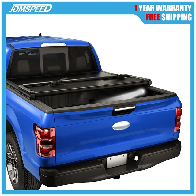 8FT LONG TRUCK Bed Hard Lock Tri-Fold Tonneau Cover Fit For 2015-2024 ...