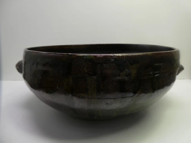 LARGE STONEWARE MIXING Bowl Australian Pottery Ceramic Studio Cooking ...