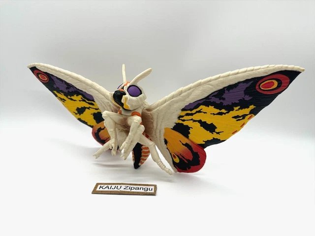 2001 BANDAI GMK Mothra 2002 14" wingspan Figure Godzilla Giant Monsters ...