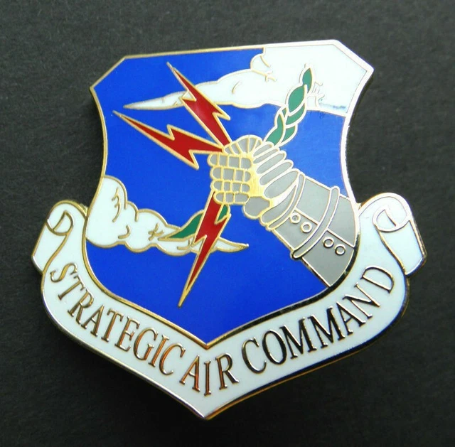 STRATEGIC AIR COMMAND US Air Force Enamel Hat Lapel Pin Badge USAF 1.5 ...