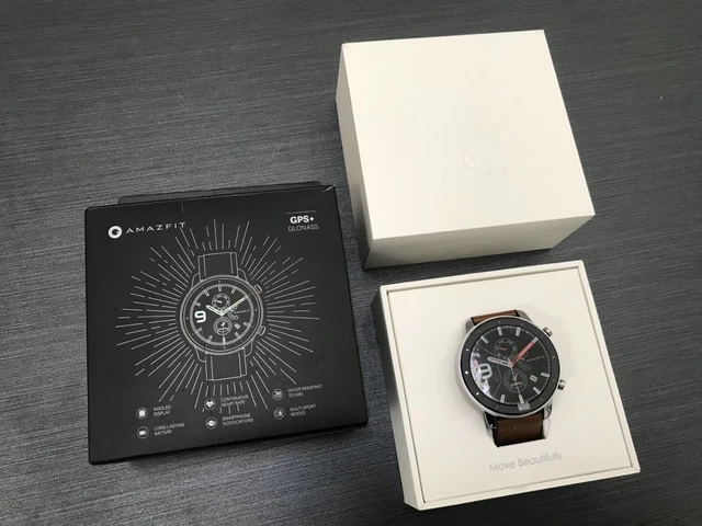 SMARTWATCH AMAZFIT GTR 47 mm acciaio inox marrone A1902 EUR 58,57 ...