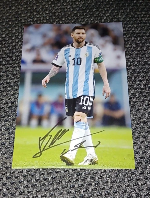 LIONEL MESSI #2 FC BARCELONA & ARGENTINA WORLD CUP 6x4 SIGNED ...