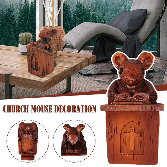 CHURCH MOUSE VICAR Pulpit Resin Statue Ornament Home Cathedral Decors ...