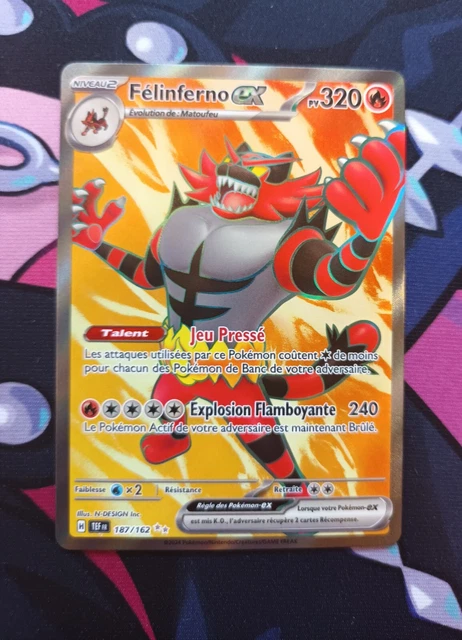 CARTE POKÉMON FÉLINFERNO EX 187/162 EV5 TEF Forces Temporelles NEUF EUR ...