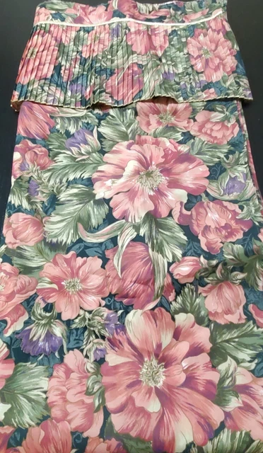 SHOWER CURTAIN - Fancy - Large Floral with Valence - Polyester - 68" x ...