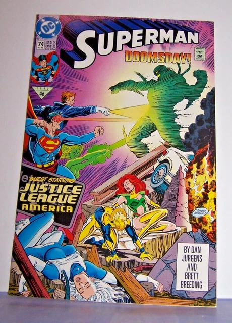 SUPERMAN #74 (DC, 1992) Doomsday-appears! NM-M New/Old Stock! comic ...