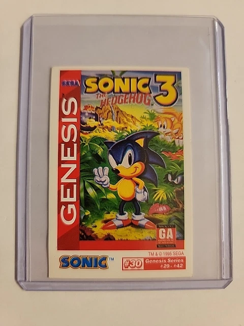 1994 SEGA GAME Gear Sonic The Hedgehog 3 Tip Card #29 Rare Hard To Find ...