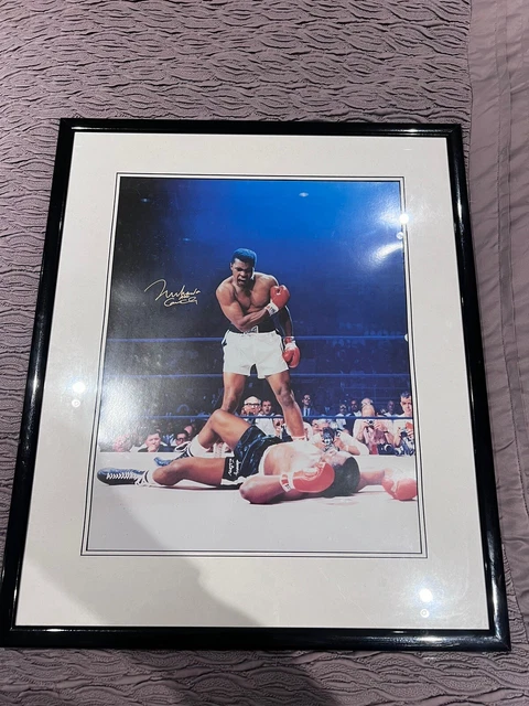 MUHAMMAD ALI “AKA Cassius Clay” signed boxing memorabilia framed print ...