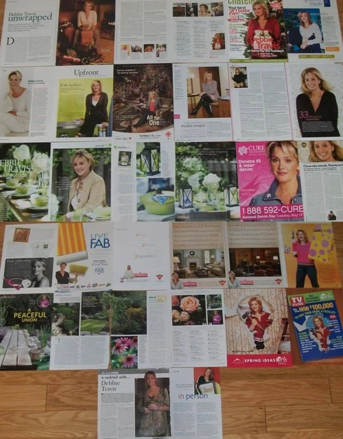 30+ DEBBIE TRAVIS FULL PAGED magazine CLIPPINGS photos articles lot $40 ...