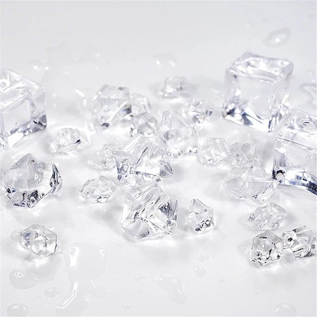STONE PLASTIC ICE Particles Acrylic Simulation Ice Cube Transparent ...
