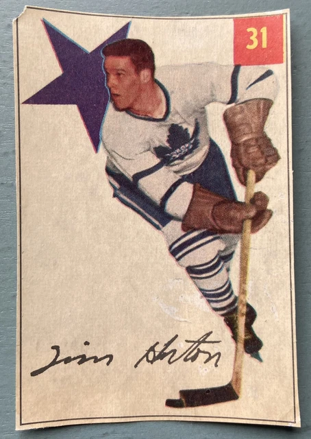 1954-55 PARKHURST #31 Tim Horton All Star Toronto Maple Leafs Legend ...