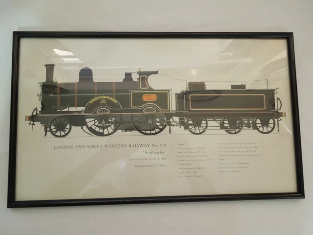 LONDON & NORTH Western Railway No. 790 'Hardwicke' 1892 Print Framed ...