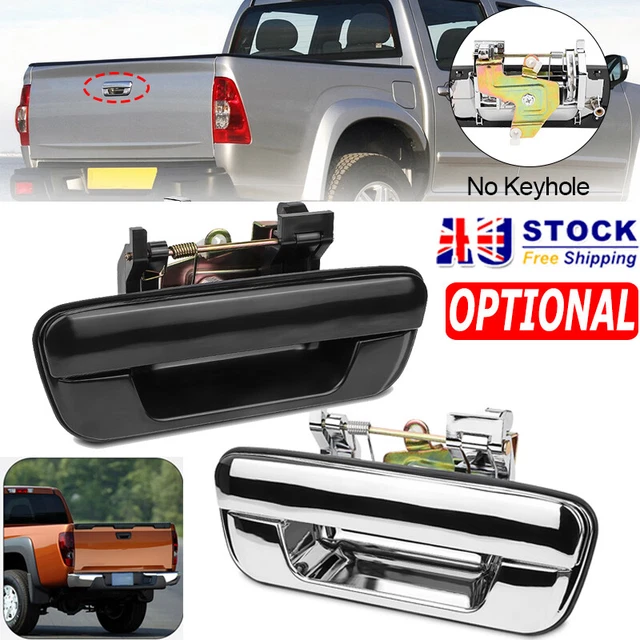 TAILGATE HANDLE BLACK/CHROME For Holden Colorado RC Rodeo RA DMAX 2003 ...