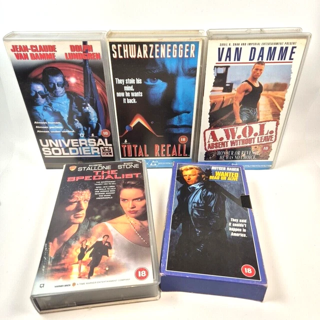 80S VHS ACTION Bundle Van Damme Schwarzenegger Stallone £12.99 ...