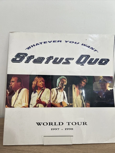 STATUS QUO WHATEVER You Want World Tour 1997-1998 Programme Lp Sized ...