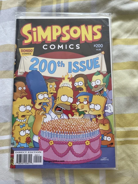 THE SIMPSONS COMICS 200th Issue Comic Book Direct Edition £15.00 ...