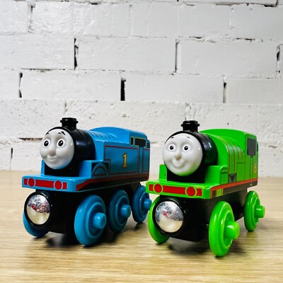 THOMAS THE TANK Engine and Percy trains Thomas & Friends Wooden Railway ...