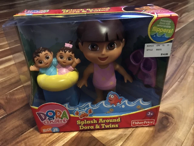 FISHER PRICE DORA The Explorer Splash Around Dora & Twins- Bath Toy NIB ...