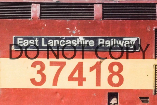 UK DIESEL TRAIN Railway Photograph Of Class 37 Nameplate 37418. Rmn37 ...
