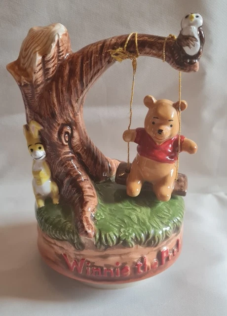 WINNIE THE POOH Ornament Musical Swing Wind Up Walt Disney £15.00 ...