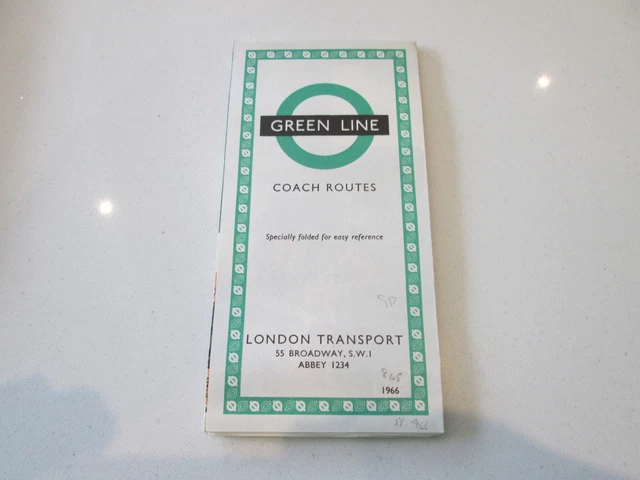 LONDON TRANSPORT GREEN Line Coach Routes Map 1966 8/65 £5.60 - PicClick UK