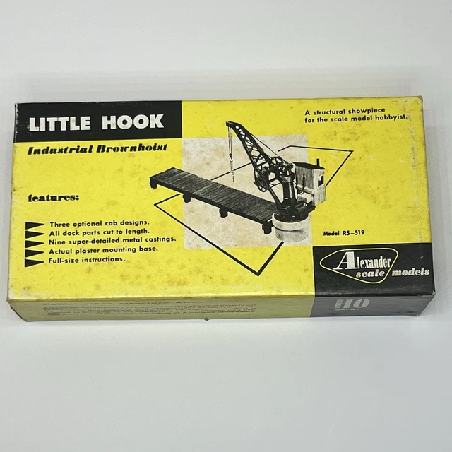 ALEXANDER SCALE MODEL HO Kit RS-519 Little Hook Industrial Brownhoist ...