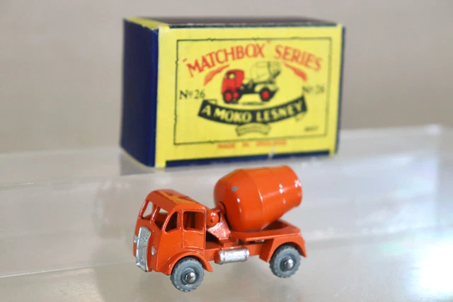MATCHBOX 26A LESNEY Erf Ciment Bétonnière Orange Emballé OA EUR 95,06 ...