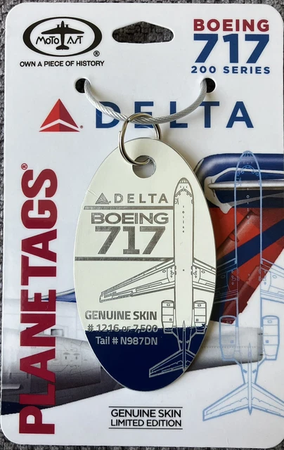 PLANETAGS DELTA AIRLINES : Boeing 717 (N987Dn) - White/ Blue Bi-Colour ...