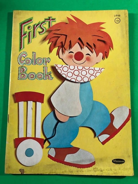 FIRST COLOR BOOK - Vintage 1960's Coloring Activity Book $11.65 - PicClick