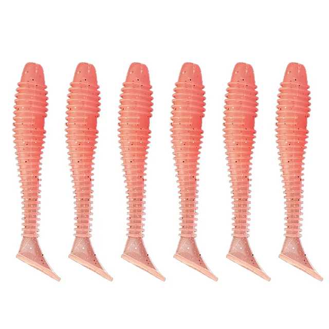 T TAIL SOFT Bait Fishing Lure Pack 50 Paddle Tail Grub Worms for Bream ...