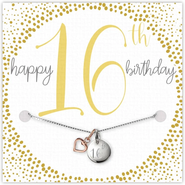 STERLING SILVER NECKLACE Engraved Disc & Rose Gold Plated Heart Pendant ...