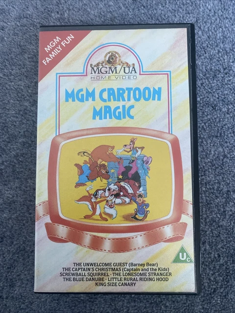 MGM CARTOON MAGIC VHS Tape Good condition treasure chest fill of MGMS ...