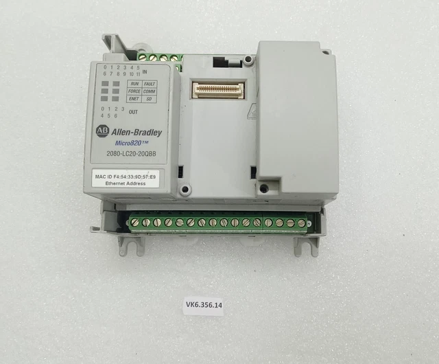 ALLEN BRADLEY 2080-LC20-20QBB Ser B MICRO 820 PLC Module £149.22 ...