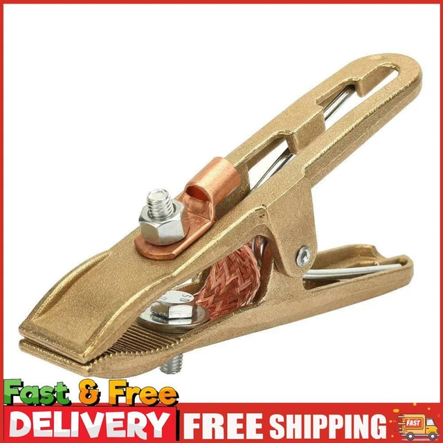 COPPER EARTH GROUND Electrode Holder Earth Ground Cable Clip Crocodile ...