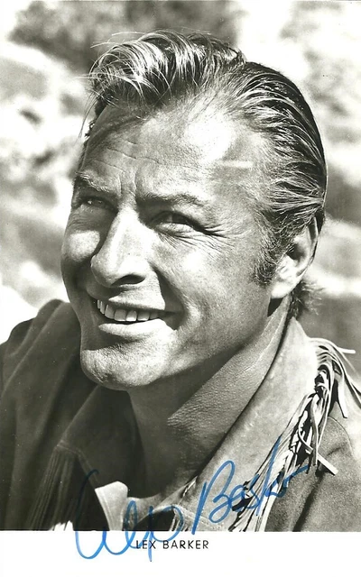 LEX BARKER ORIGINAL Autogramm signierte Graphima Postkarte 70er Jahre ...