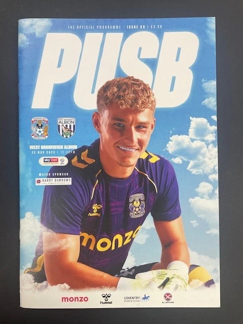 2025/26 COVENTRY CITY V West Bromwich Albion 22-11-2025 Championship £5 ...