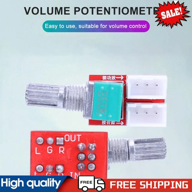 VOLUME POTENTIOMETER WITH 300mm Shielded Wire DIY Audio Power Amplifier ...