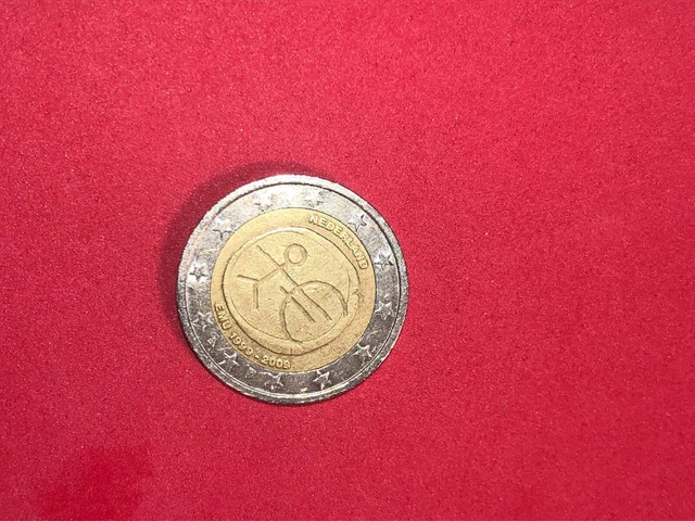 MONETA DUE 2 euro con omino stilizzato UEM 1999-2009 RARA EUR 3.000,00 ...