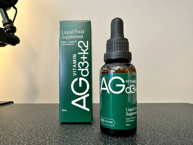 ATHLETIC GREENS AG1 Vitamin D3 + K2 - Liquid Drops 600 Servings Vitamin ...