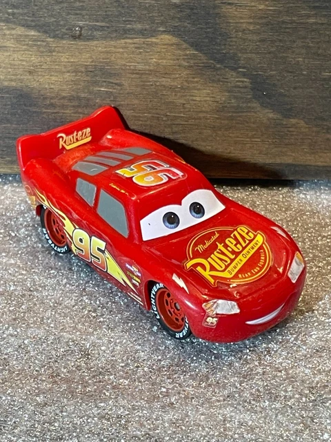 DISNEY PIXAR CARS Lightning McQueen Rusteze Rust-eze Red 95 DieCast Car ...