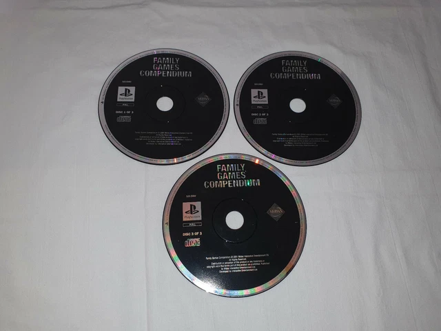CD DISQUE PS1 playstation 1 sony sans boite FAMILY GAMES COMPENDIUM EUR ...