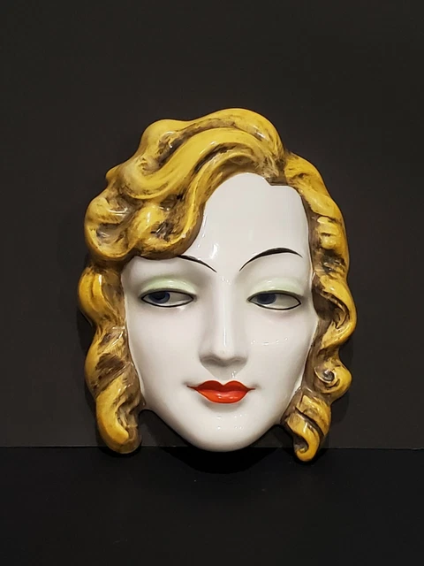 *RESERVED* -1930S ART Deco Woman Face Ceramic Wall Masks-Goebel & Made ...