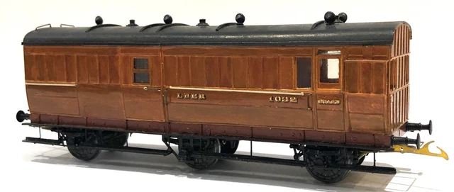 KIT BUILT PLASTIC LNER Ex GREAT EASTERN 6 WHEEL PASSENGER BRAKE COACH ...