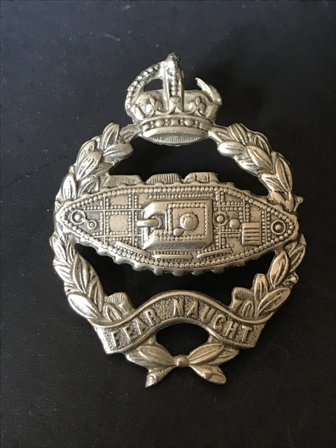 ORIGINAL ROYAL TANK Corps British Army Cap Badge Slider Buttons Ltd B ...