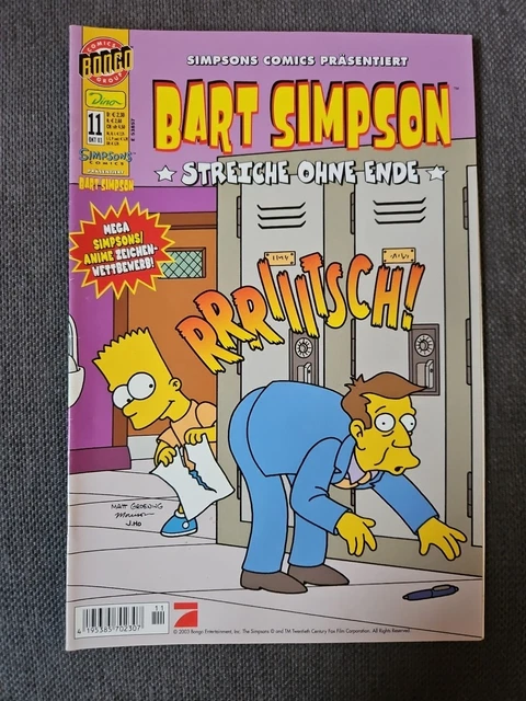 BART SIMPSON COMIC Heft Nr. 11 Die Simpsons Comics Hefte Horror-Show Horrorshow EUR 1,00 ...