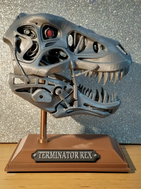 TERMINATOR T-REX DISPLAY Model with Stand 3D Printed Film memorabilia £ ...